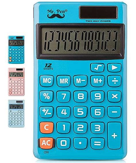 Mr Pen Standard Function Calculator 12 Digits Small Calculator