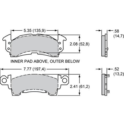 Wilwood 150 8939k D52 Polymatrix Bp 10 Brake Pad Set Gm Iii