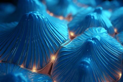 Premium Photo Sea Shell Pattern In Blue Premium Photo Sea Shell Pattern In Blue