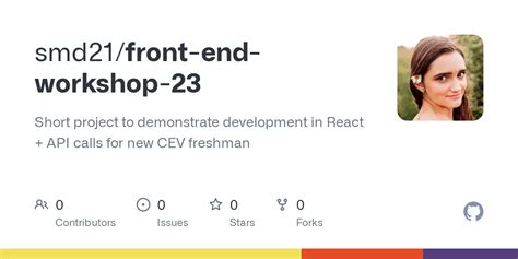 Github Smd21front End Workshop 23 Short Project To Demonstrate
