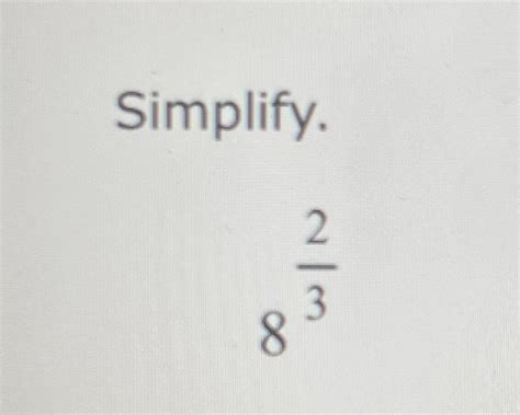 Solved Simplify823