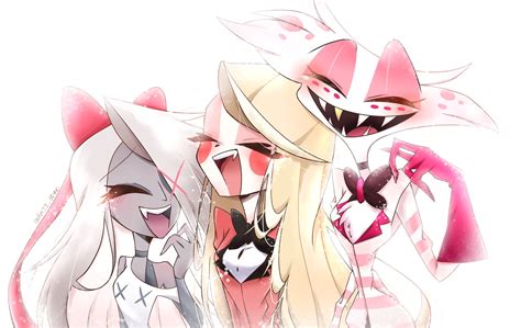 Angel Dust Hazbin Hotel Charlie Hazbin Hotel Vaggie Hazbin Hotel Vivzieverse