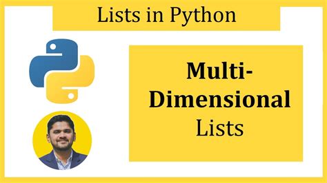 Multidimensional Lists In Python Tutorial For Beginners Amit Thinks