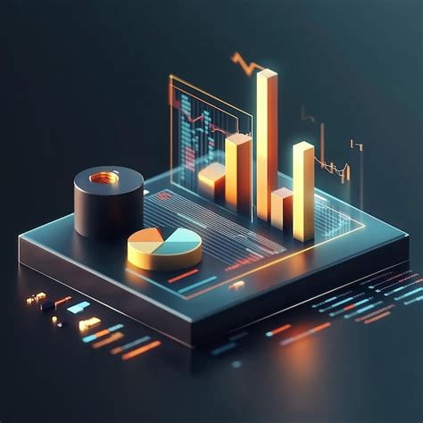 A Black Tablet With A Graph On It And A Graph On It Premium Ai