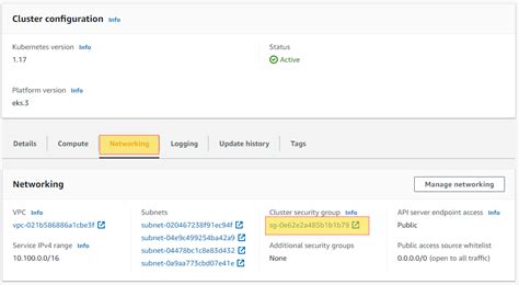 aws eks only allow inbound access on port 443