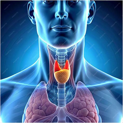 Enlarged Thyroid Gland Depicted In Detailed Thyroid Gland Enlargement Health Medical Conditio