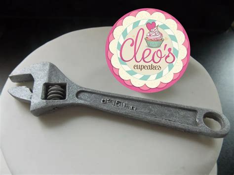 Large Edible Fondant Spanner Cake Topper 14cm Etsy
