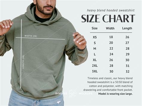 Gildan 18500 Size Chart Heavy Blend Hooded Sweatshirt Size Chart