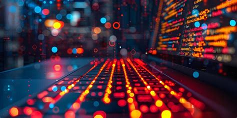 Premium Photo Intimate View Of A Laptop Screen Showing Abstract