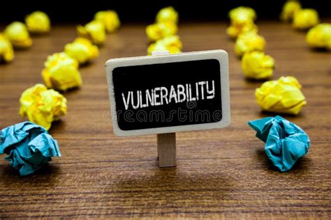 Conceptual Hand Writing Showing Vulnerability Business Photo Showcasing Information
