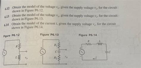 Solved 612 Obtain The Model Of The Voltage Vo Given The