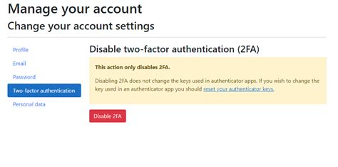 Microsoft AspNetCore Identity UserManager Delete User AuthenticatorKey And RecoveryCodes