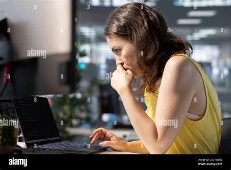 Full Stack Developer Using Laptop To Create Machine Learning Models