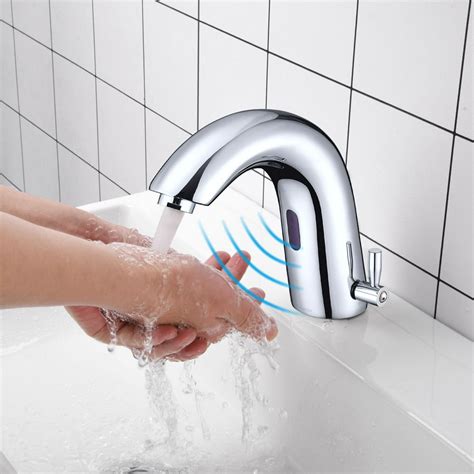 Aquaterior Electronic Automatic Sensor Touchless Bathroom Sink Faucet