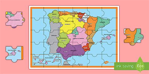 Puzle Las Comunidades Autónomas Twinkl