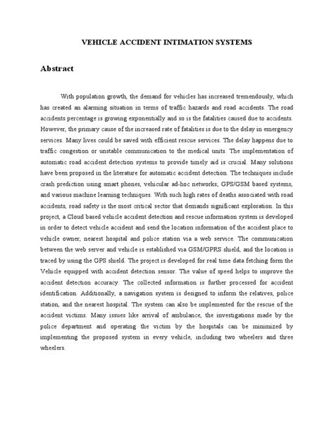 vehicle accident intimation systems pdf operating system traffic