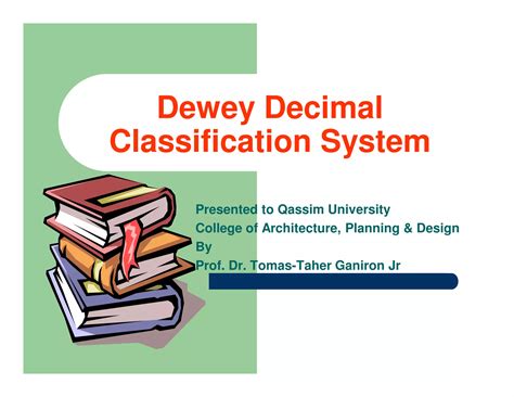 Dewey Decimal Classification System Ppt