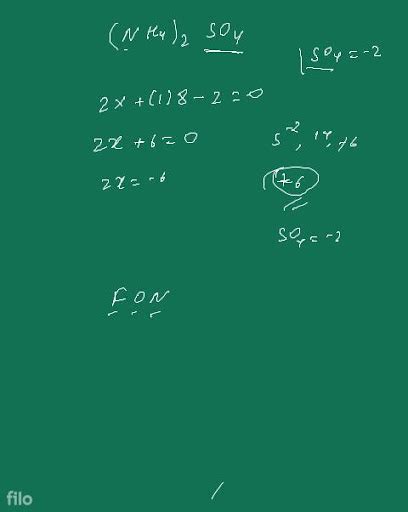 Calculate The Oxidation Number Of N In Nh4 2 So4 Molecule Let The Oxi