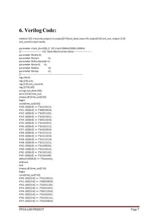 Real Time Clock Interfacing With FPGA DOCX