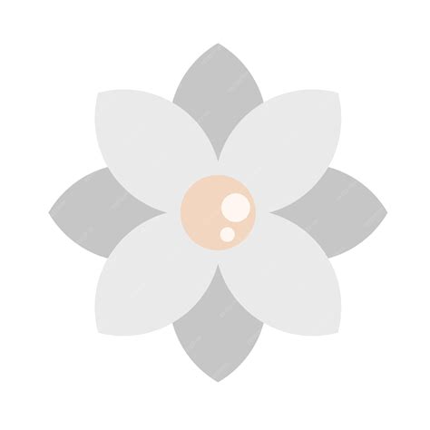 Premium Vector White Flower Vector Illustration