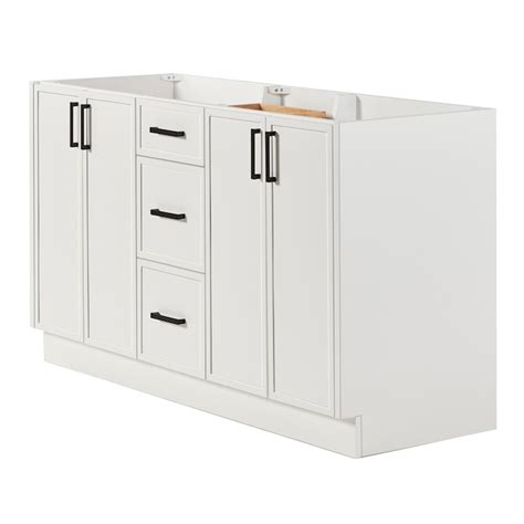 Ariel Kelly 60 In White Bathroom Vanity Base Cabinet Without Top In The
