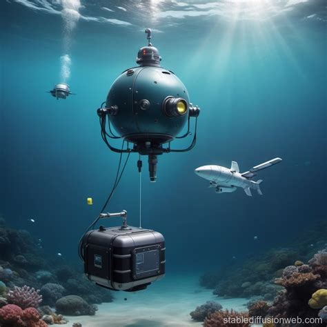 Underwater Robot Satellite Communication Stable Diffusion Online