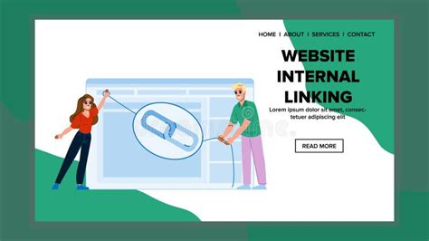 Web Website Internal Linking Vector Stock Vector Illustration Of