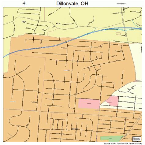 Dillonvale Ohio Street Map 3922008