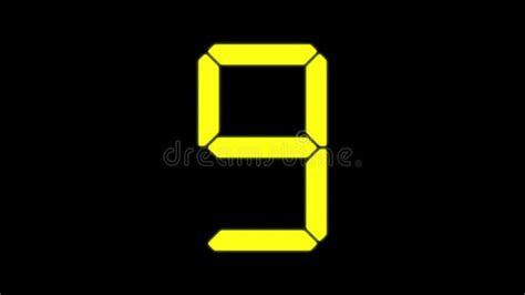 Digital Numbers Clock Countdown Timer Animation Motion Graphics Stock