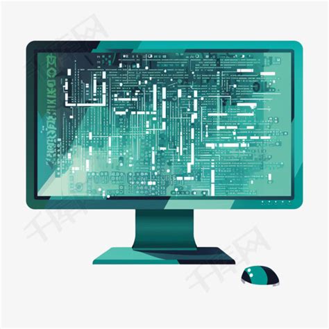 屏幕上有编程代码的计算机显示器素材图片免费下载 千库网
