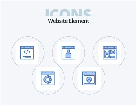 Website Element Blue Icon Pack 5 Icon Design Interface Avatar