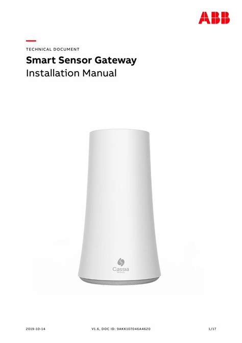 Pdf Technical Document Smart Sensor Gateway Installation Manual