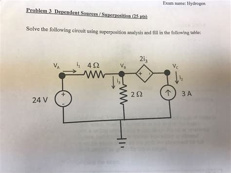 Solved Solve The Following Circuit Using Superposition Chegg