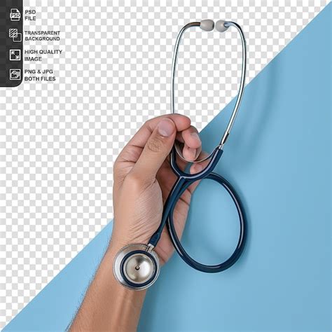 Premium Psd Holding Stethoscope Png