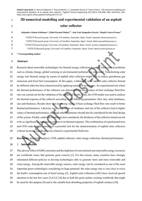 Pdf 3d Numerical Modelling And Experimental Validation Of An Asphalt
