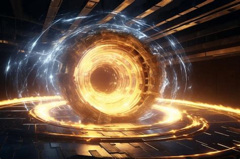 Premium Ai Image Particle Accelerator Experiment With Streaks Of Li
