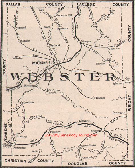Webster County Missouri 1904 Map