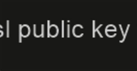 Openssl Public Key Tutorial Imgur