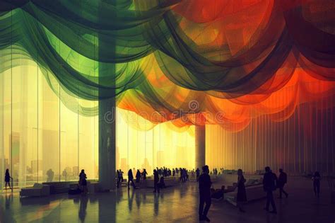 Abstract Digital Art With Rainbow Colors And Flowing Patterns Creating A Vibrant And Dynamic