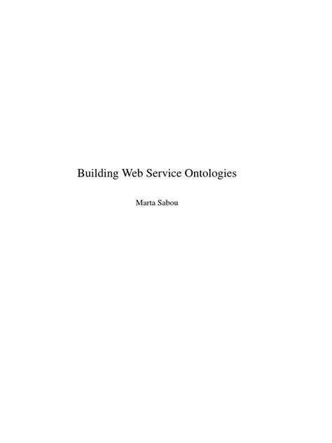 Building Web Service Ontologies Pdf Ontology Information Science