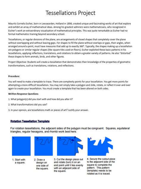 Geometrytessellationsproject Pdf Shape Euclidean Geometry