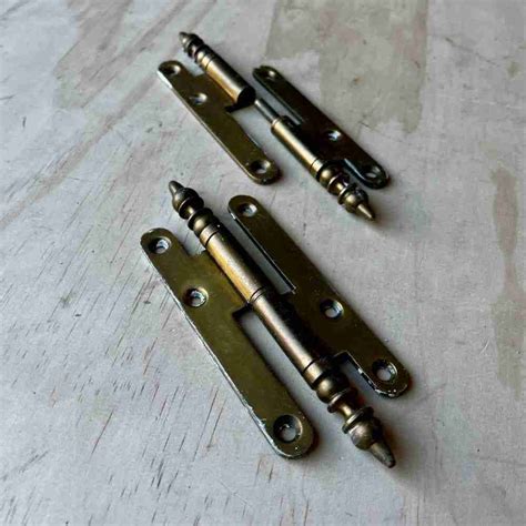 Narrow Brass Steeple Top Hinges Historic House Salvage
