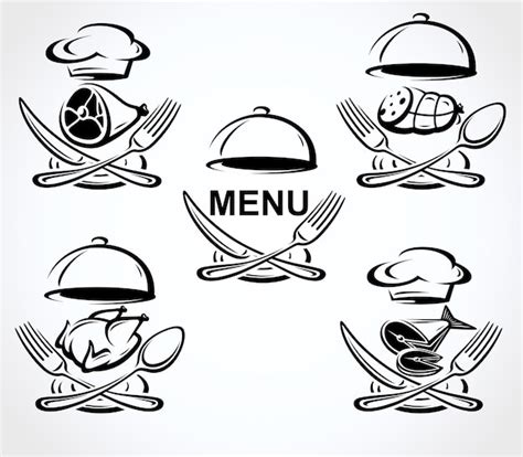Premium Vector Restaurant Elements Set Collection Icon Restaurant