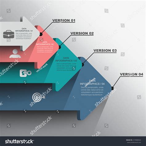Data Flow Vector Arrows Infographics Stock Vector Royalty Free Shutterstock
