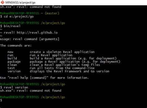 Go Golang After Installed Revel Command Tool Not Working Properly
