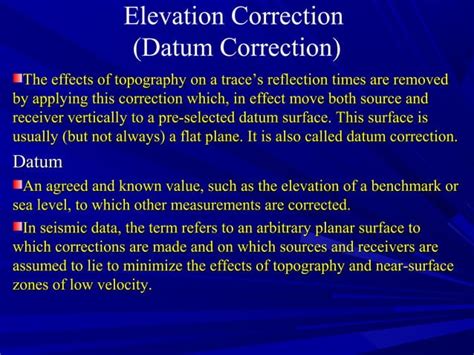 Seismic Geometric Corrections Ppt