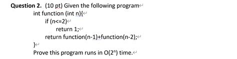 solved question 2 10 pt given the following program int