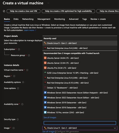 Azure How To Provision Vm With Oracle Linux 9 And Secure Launch