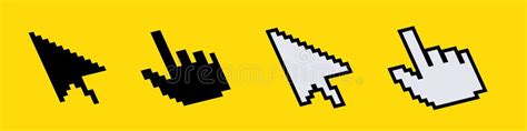 Mouse Cursors Set Pixel Stock Illustrations 503 Mouse Cursors Set