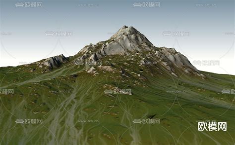 现代山脉山体su模型下载 Id12190055 Sketchup模型下载 欧模网
